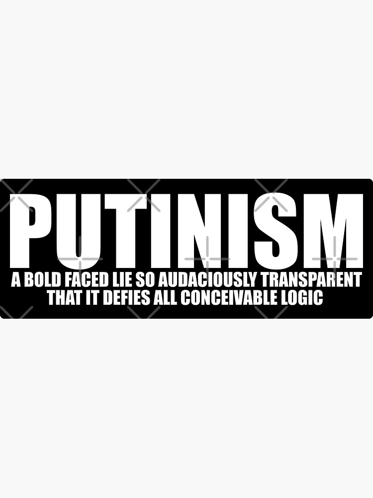 "Putinism definition" Sticker for Sale by yoshra | Redbubble