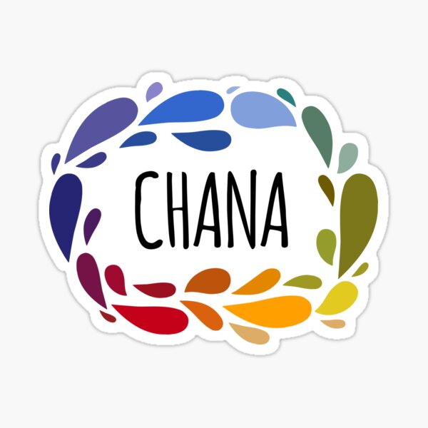 "Chana Name Cute Colorful Gift Named Chana" Sticker by kindxinn | Redbubble