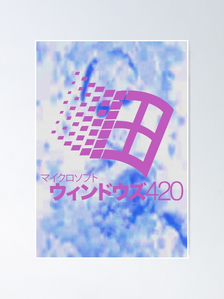 "Yung lean vaporwave blue windows " Poster for Sale by GlasgowMerch ...