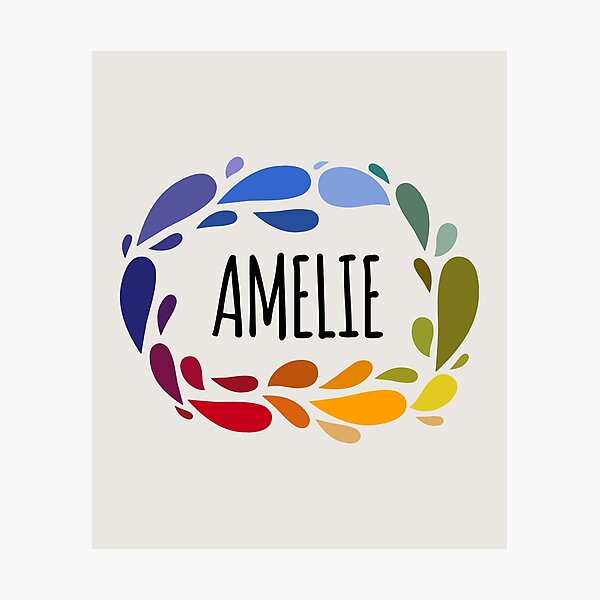 "Amelie Name Nettes buntes Geschenk namens Amelie" Fotodruck von ...