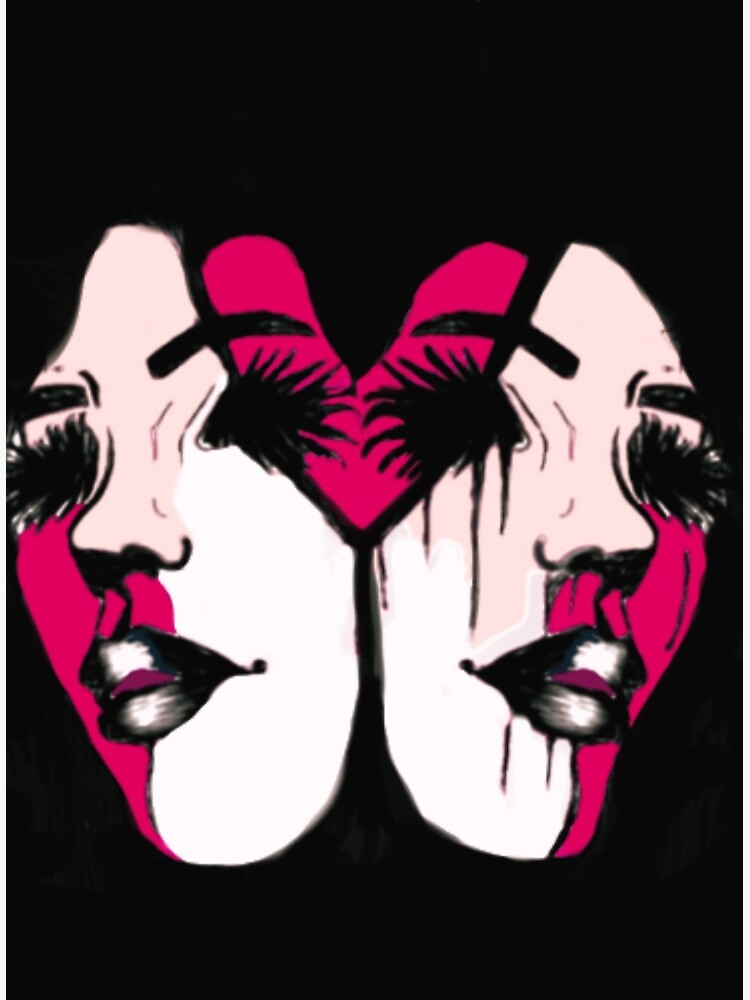 "Two face Girl" Poster for Sale by EmpathyArtRocks | Redbubble