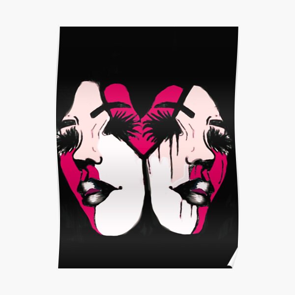 "Two face Girl" Poster for Sale by EmpathyArtRocks | Redbubble