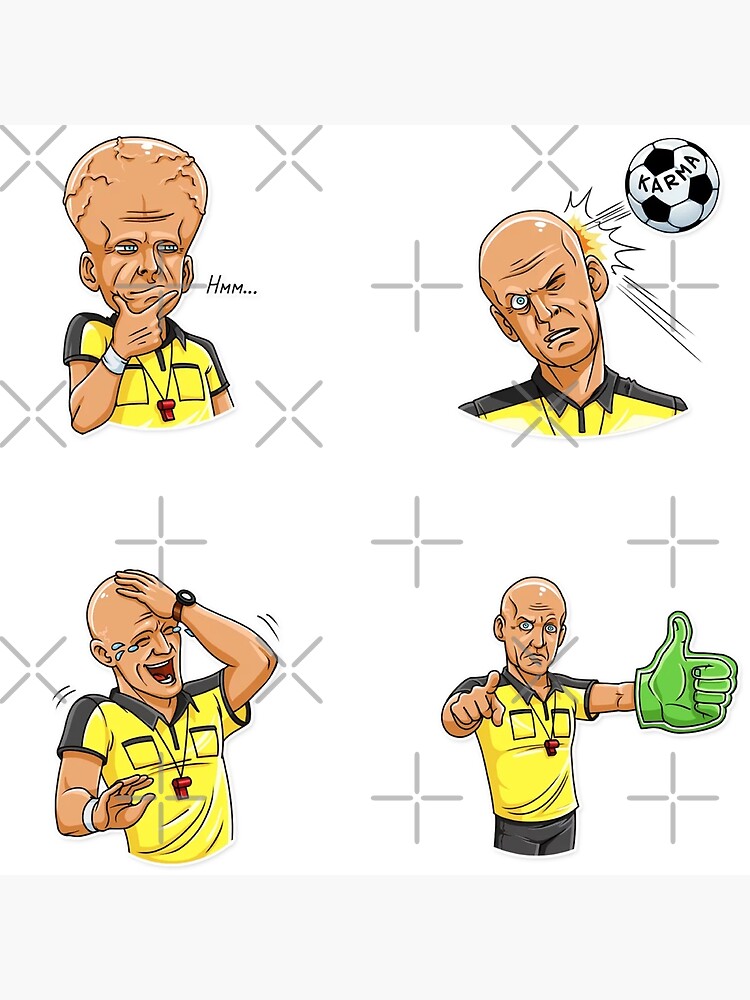 "pierluigi collina sticker pack" Poster for Sale by Godzilla0 | Redbubble