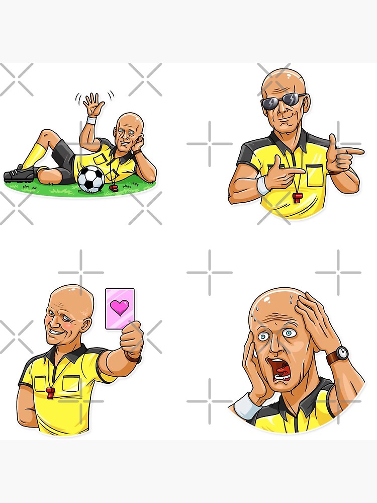 "pierluigi collina sticker pack" Poster for Sale by Godzilla0 | Redbubble