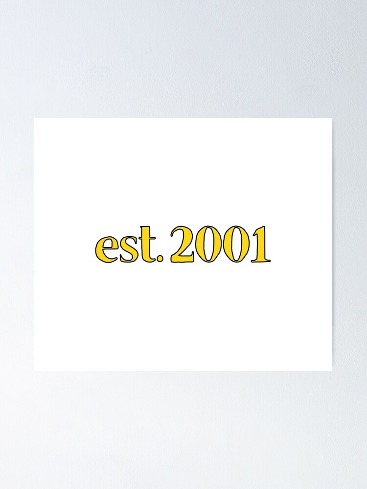 "Est. 2001 Cartoonish Retro Birthday" Poster for Sale by MSA-42 | Redbubble