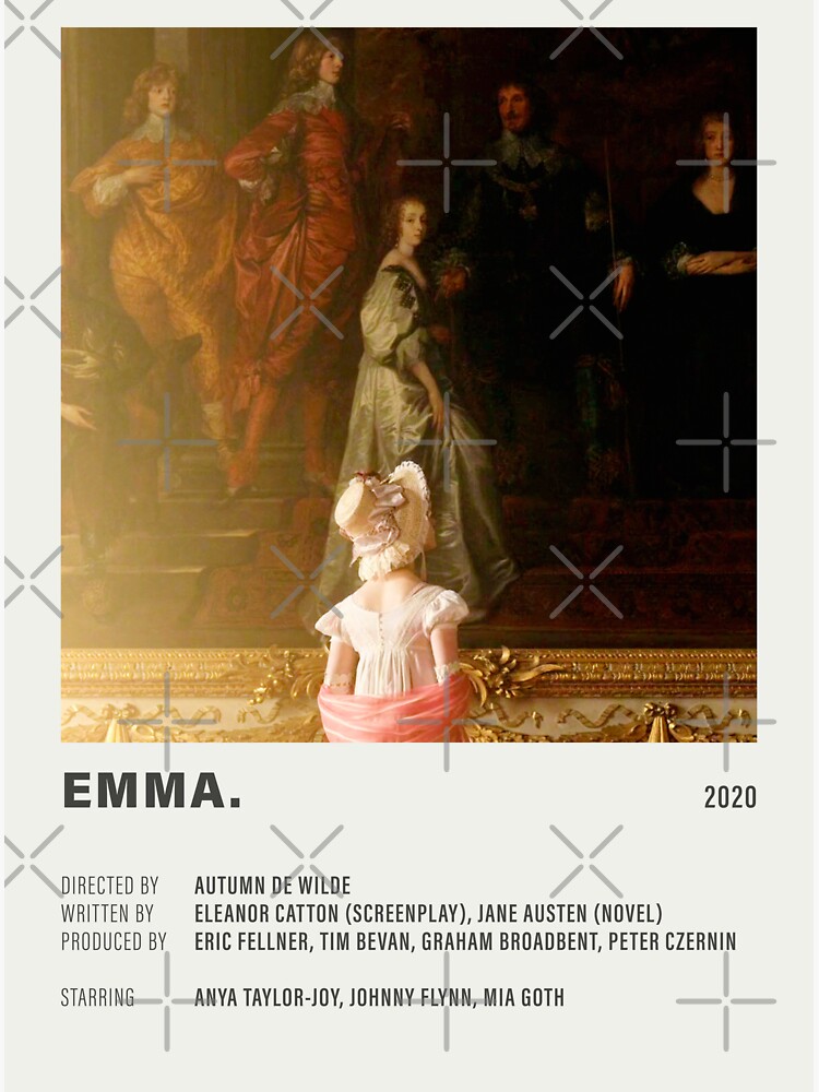 "EMMA. (2020) poster" Sticker for Sale by misswoodhouse | Redbubble