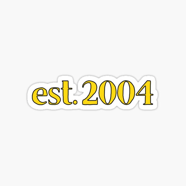 "Est. 2004 Cartoonish Retro Birthday" Sticker for Sale by MSA-42 ...