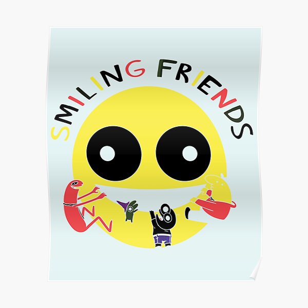 "Smiling Friends - smiling friends cat - smiling friends gleb " Poster ...