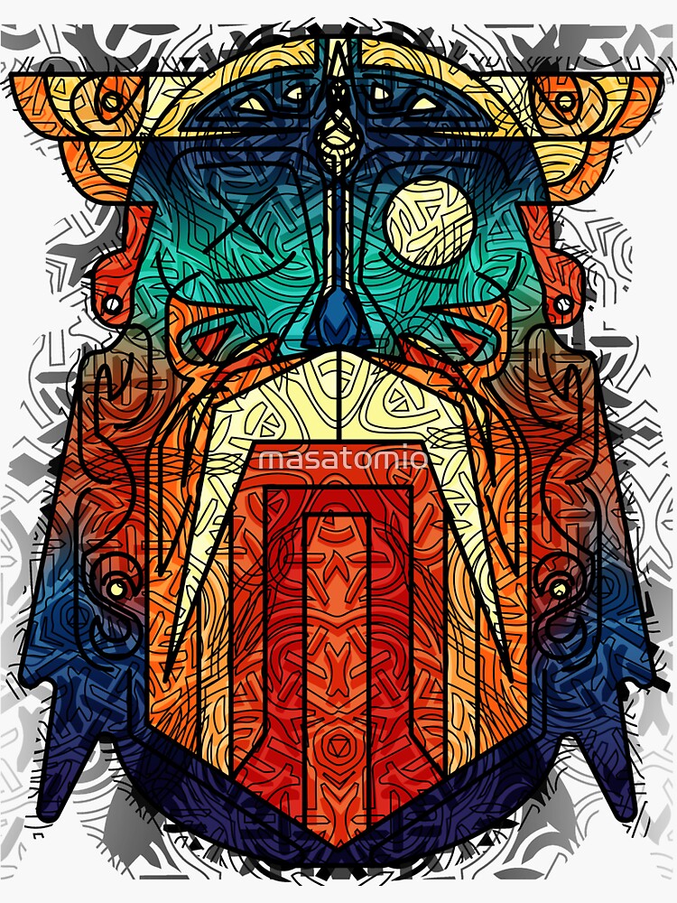"ODIN WODAN geometric vikings ornament art" Sticker for Sale by ...