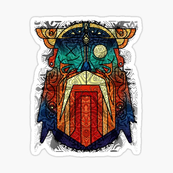 "ODIN WODAN geometric vikings ornament art" Sticker for Sale by ...