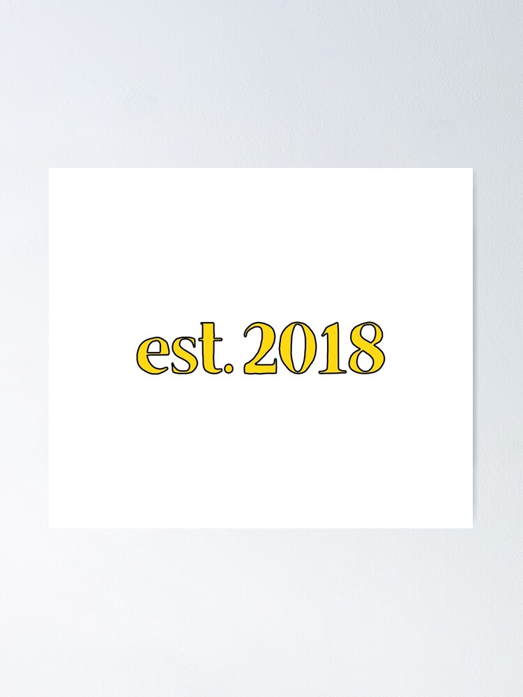 Póster «Est. 2018 cumpleaños retro caricaturesco» de MSA-42 | Redbubble