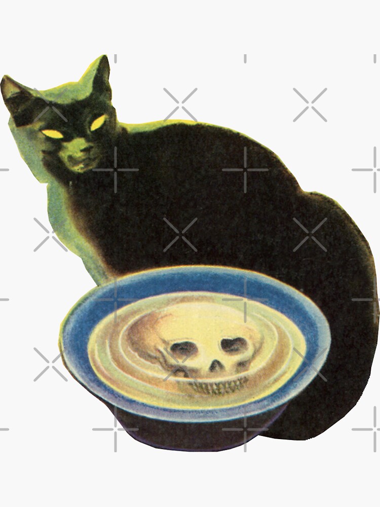 "Magical Creature - Devil Cat" Sticker for Sale by elevens | Redbubble