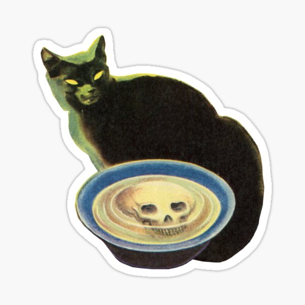 "Magical Creature - Devil Cat" Sticker for Sale by elevens | Redbubble