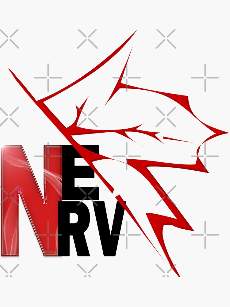 "Nerv logo simple" Sticker by somashopmar | Redbubble