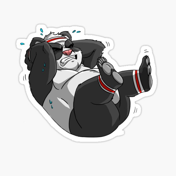 "Crunch Panda" Sticker for Sale by ApemanArting | Redbubble