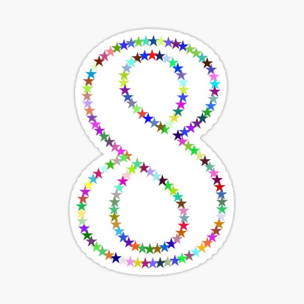 "number eight" Sticker for Sale by mehmetemin | Redbubble