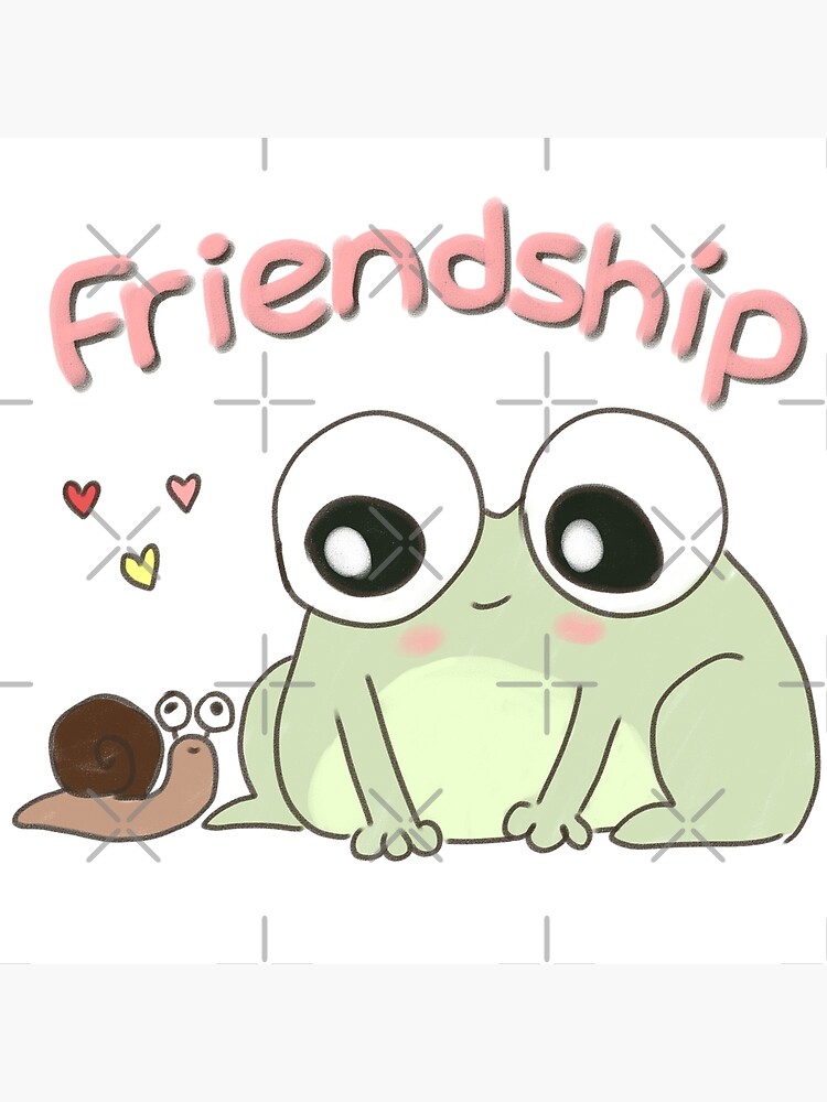 "Cute frog and snail friendship " Poster for Sale by Yarafantasyart ...
