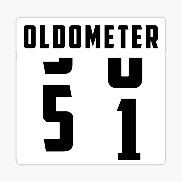 "Oldometer counter Number 51 birthday" Sticker for Sale by HeavyStyle ...