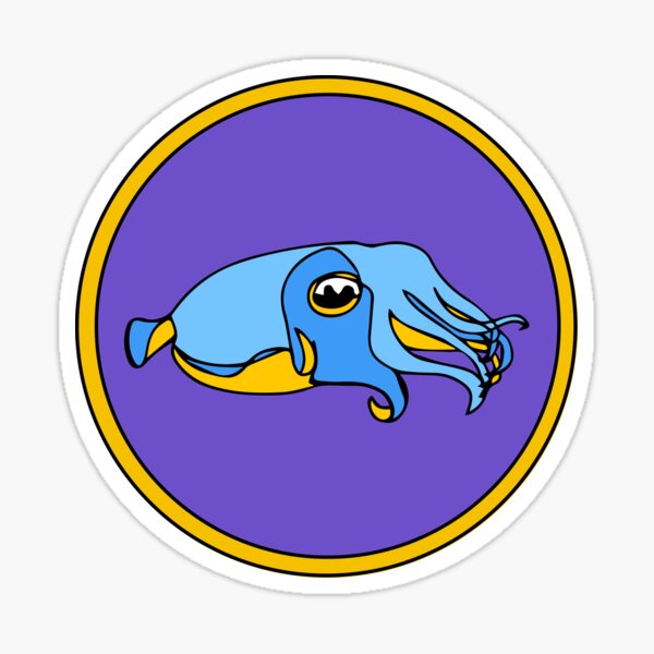 "Cute Cuttlefish" Sticker by BumpleStickles | Redbubble