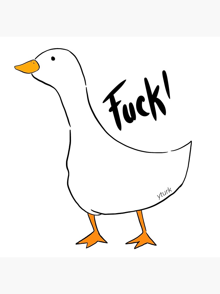 ""F*CK DUCK" sticker original character " Sticker by Ghxstapparelco ...