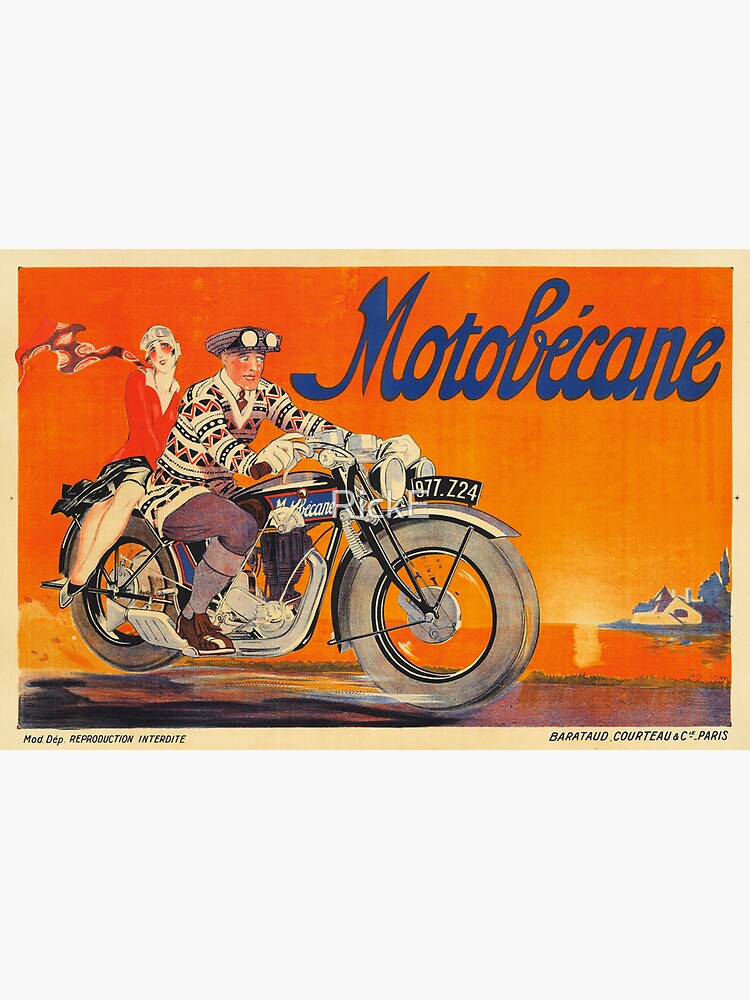 "Motobecane - Vintage Art" Sticker by RickE | Redbubble