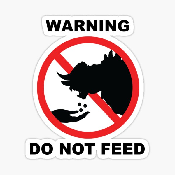 "Fallout 4- Do Not Feed the Deathclaw" Sticker by CaptainPoptop | Redbubble