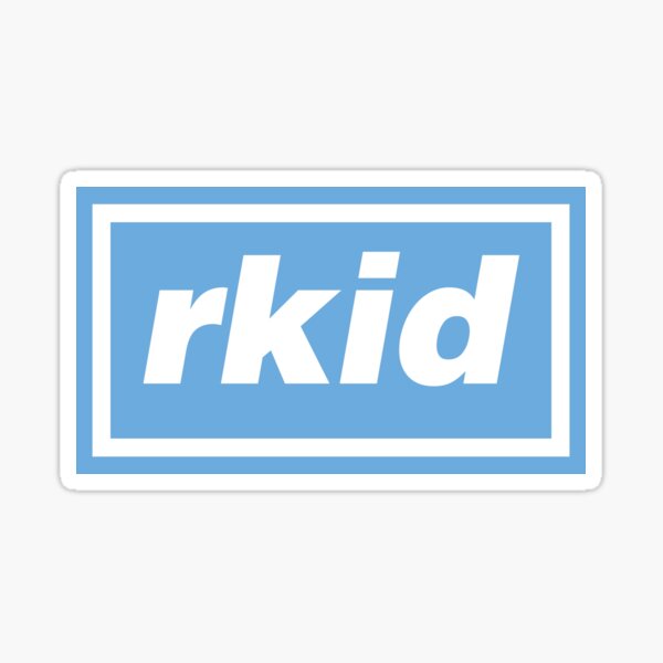 "rkid - Sky Blue" Sticker by bloody-L | Redbubble