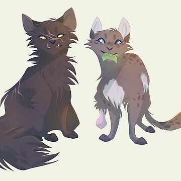 "Yellowfang and Cinderpelt" Sticker for Sale by sophfa _ | Redbubble