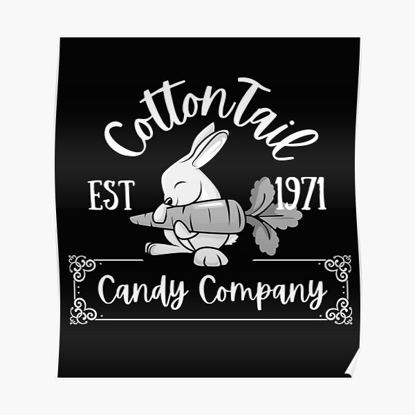 Póster «¡Diseño gráfico de Cottontail Candy Company! ¡Pascua de ...