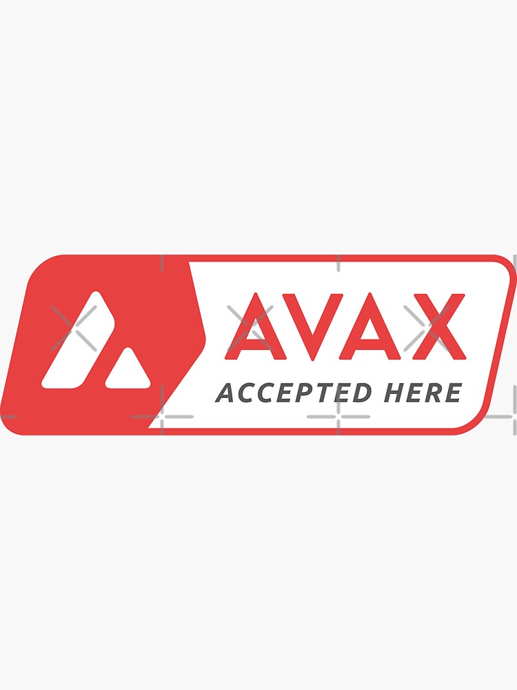 "Avalanche Accepted Here | Avalanche Sticker | AVAX Crypto Gift ...