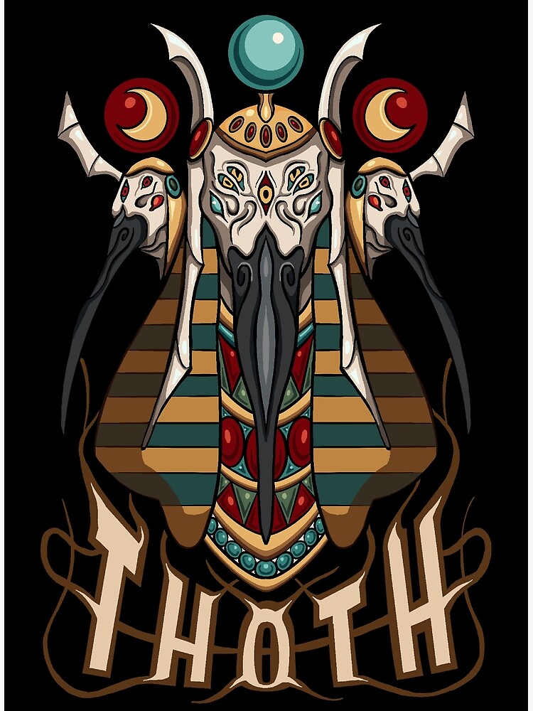 "Egyptian Gods: Thoth coloured" Poster for Sale by SheDemonx | Redbubble
