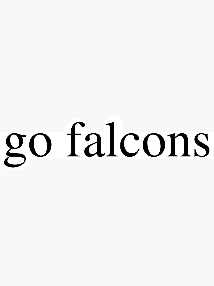 "go falcons " Sticker by delborg | Redbubble
