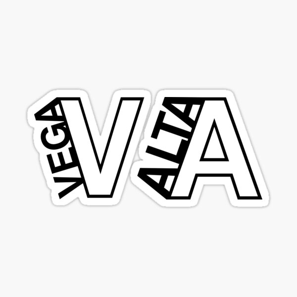 Pegatina «Letras de Vega Alta» de snxworld | Redbubble