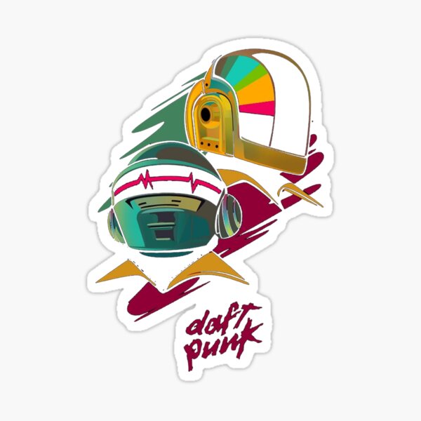 "daft punk " Sticker for Sale by CustomsCods | Redbubble
