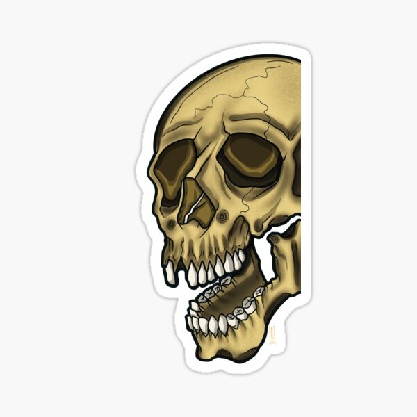 "Laughing skull" Sticker by Chillateez | Redbubble
