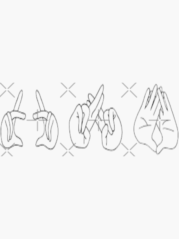 "Exo- hand gestures" Sticker by IdolTrends | Redbubble