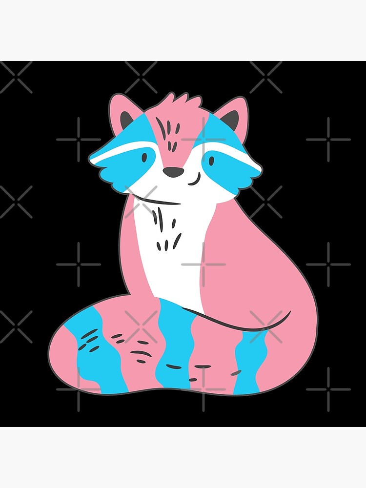 "Trans Flag Colors Raccoon Pride Transgender I" Art Board Print for ...