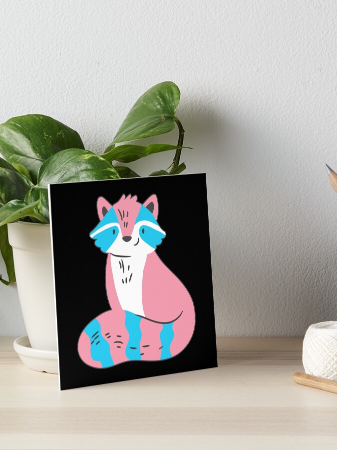 "Trans Flag Colors Raccoon Pride Transgender I" Art Board Print for ...