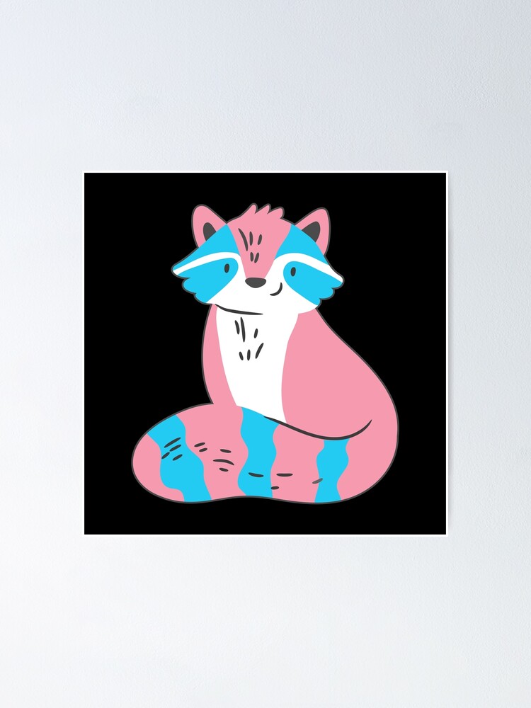 Póster «Colores de la bandera trans Raccoon Pride Transgénero I» de ...