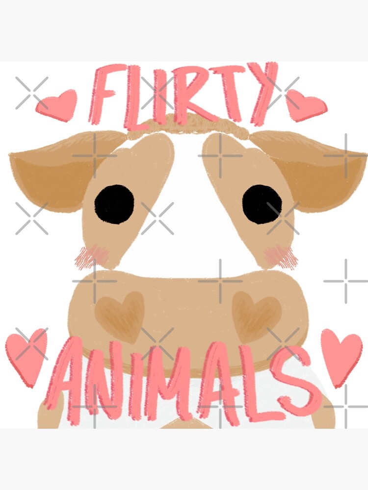 "Flirty Animals - Cow" Poster by K3NNI3 | Redbubble