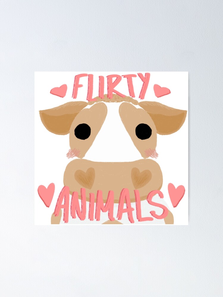 "Flirty Animals - Cow" Poster by K3NNI3 | Redbubble