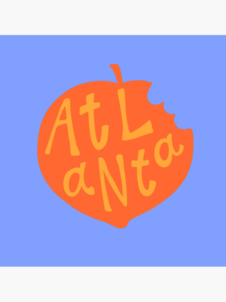 "Atlanta Peach (square)" Sticker by kmcmath01 | Redbubble