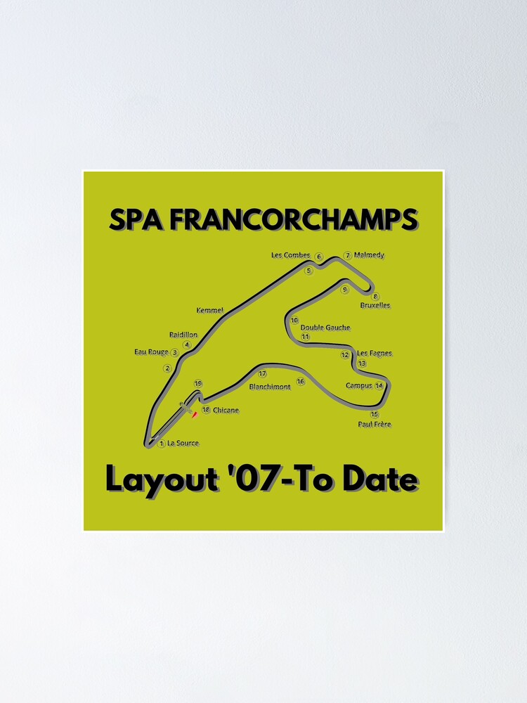 "Spa Francorchamps 2007 - To Date" Poster by Wyzewyrds | Redbubble