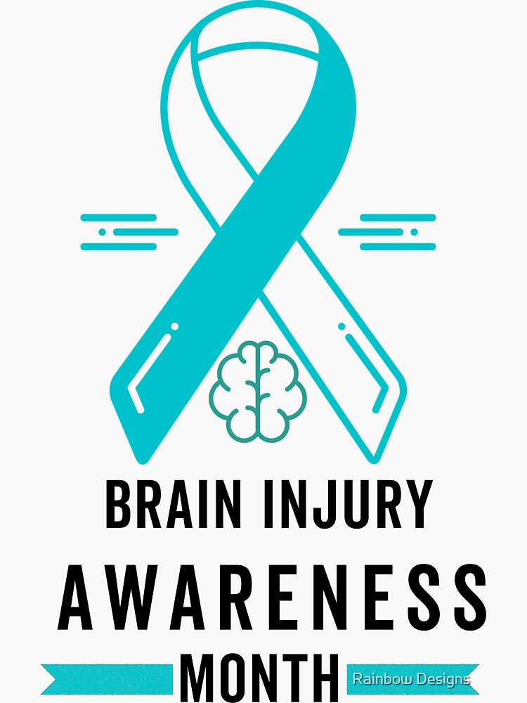 "Acquired Brain Injury - Brain Injury Awareness month" Sticker for Sale ...