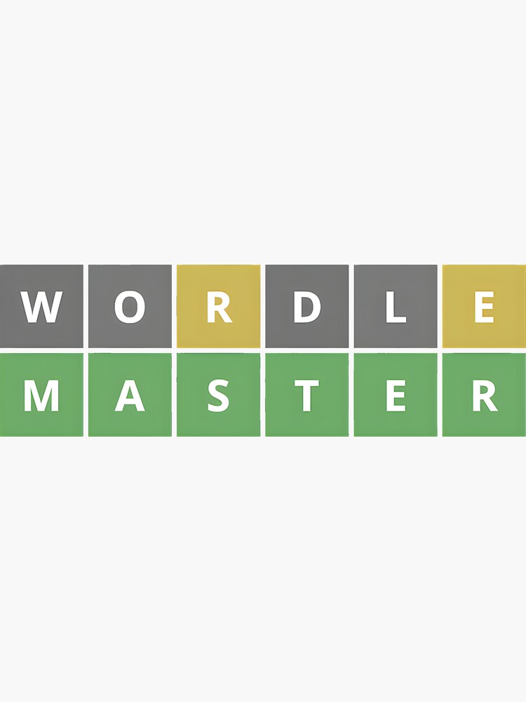 "Wordle Master" Sticker by Variation-Vault | Redbubble