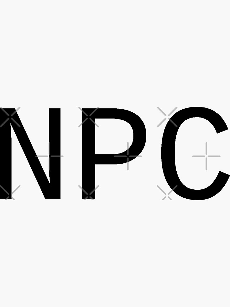 "NPC" Sticker by cwardw | Redbubble