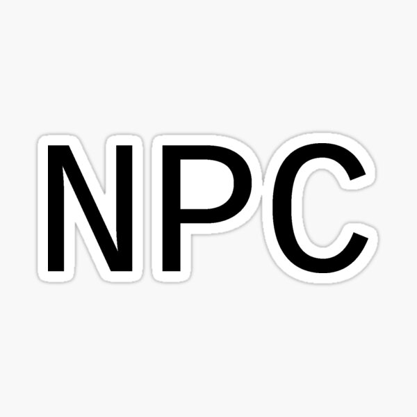 "NPC" Sticker by cwardw | Redbubble