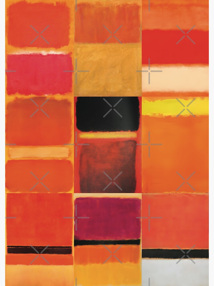 "Mark Rothko Prints Orange Collage" Sticker by Artone369 | Redbubble