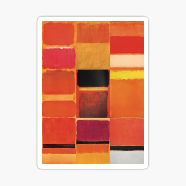 "Mark Rothko Prints Orange Collage" Sticker by Artone369 | Redbubble