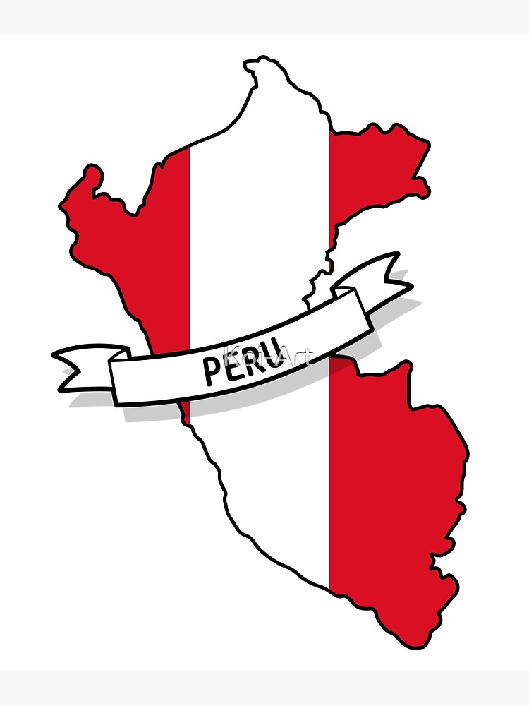 Póster «Mapa de la bandera de Perú» de Koi-Art | Redbubble
